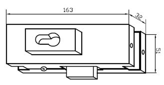 Corner Patch Lock | PS Glass Fittings
